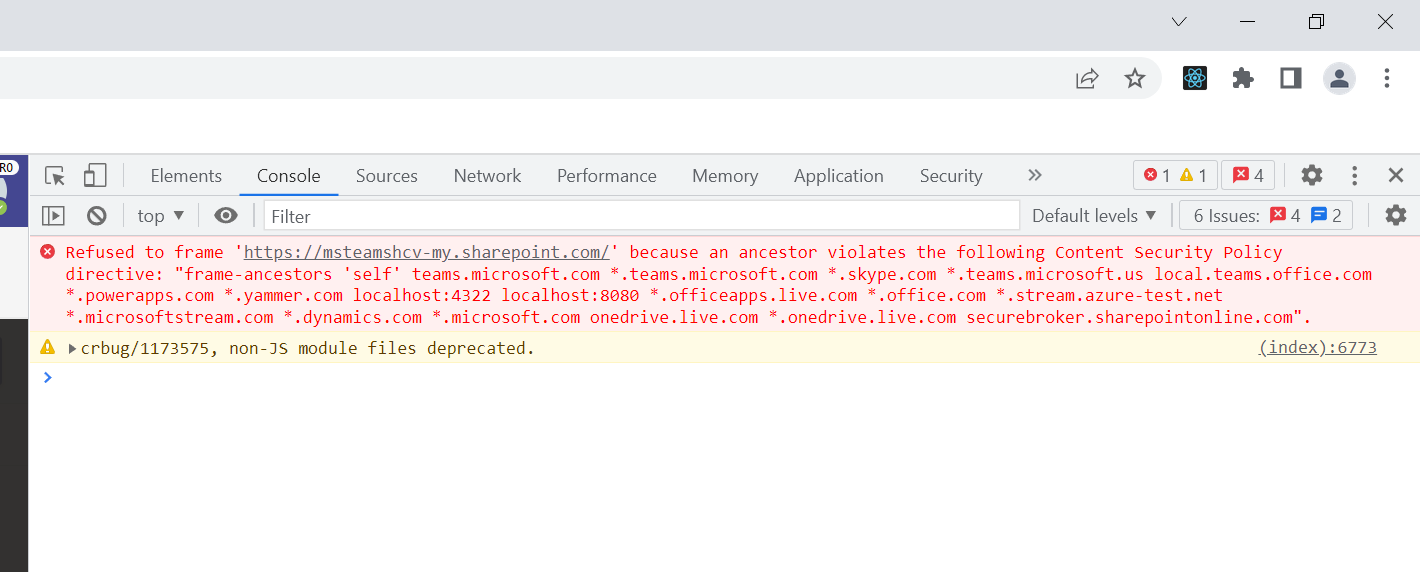 SharePoint link in iframe