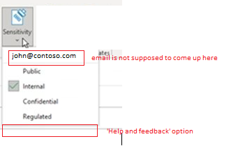 MS AIP - Help and Feedback option missing | Microsoft Community Hub