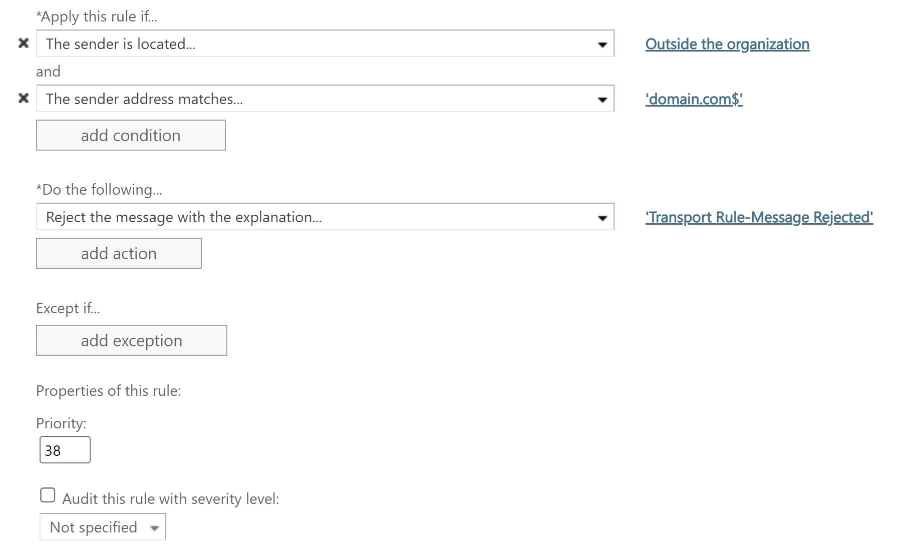 Transport Rules, RegEx (Ish). | Microsoft Community Hub