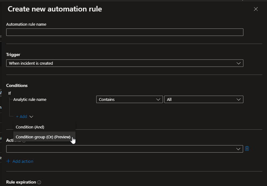 New Blog Post | Microsoft Sentinel Automation Rules Get Advanced Conditions | Microsoft ...