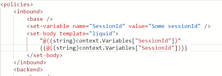 APIM How to use variables inside a request body? | Microsoft Community Hub