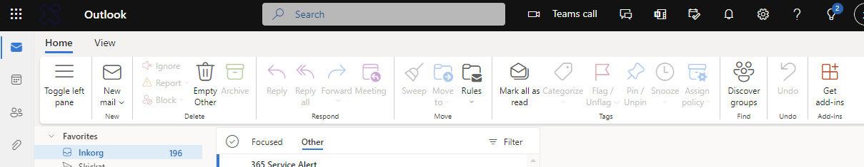 One Outlook GUI OWA? | Microsoft Community Hub