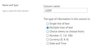 Unable to change existing column type from Text to Multiline Text | Microsoft Community Hub