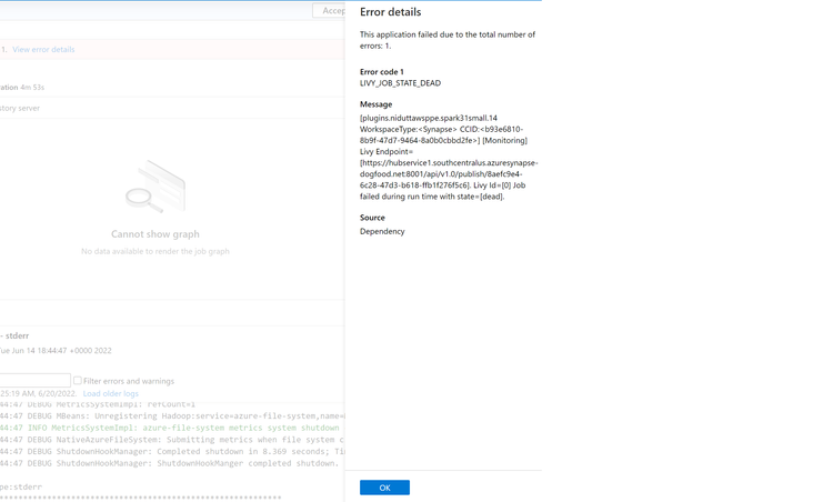 New informative Livy errors codes for Apache Spark in Azure Synapse Analytics