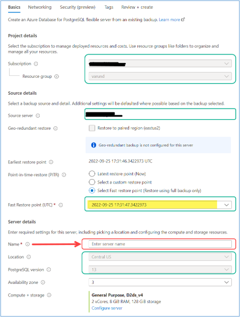 Backup and restore enhancements in Azure PostgreSQL Flexible Server.