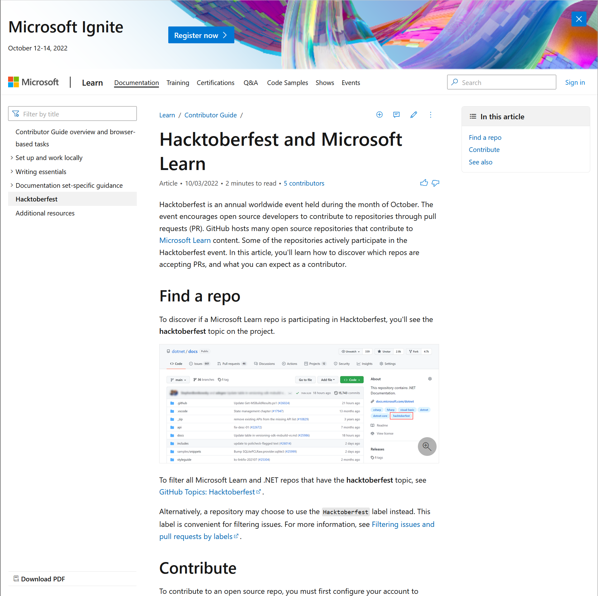 Welcome to Hacktoberfest and Microsoft Learn | Microsoft Community Hub