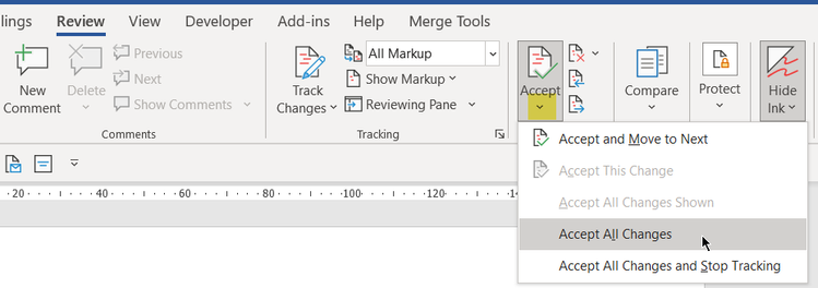 Word document always showing changes and revisions. | Microsoft ...