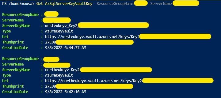 TDE High availability with customer-managed key for Azure SQL Databases