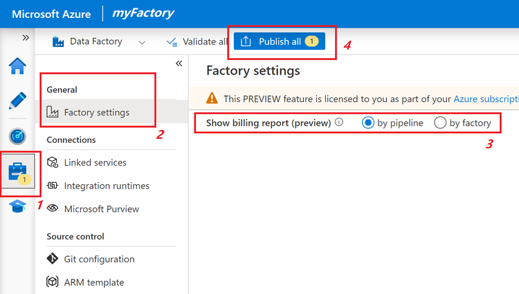 Granular Billing for Azure Data Factory