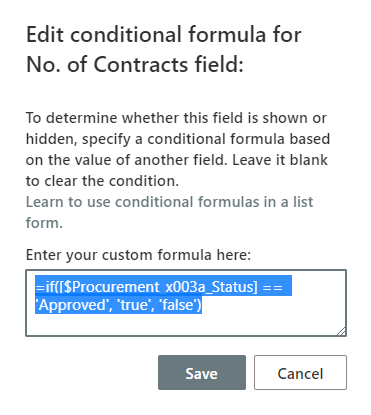 Conditional Formula - List Form | Microsoft Community Hub