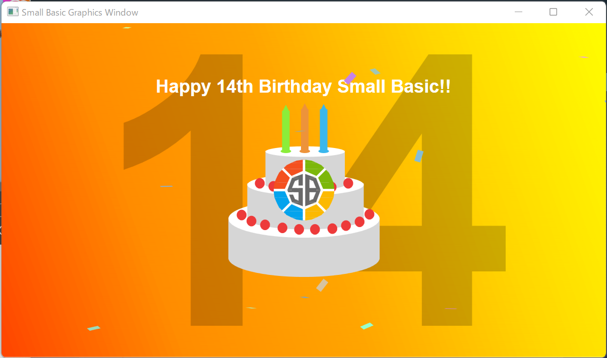 14th Anniversary of Small Basic | Microsoft Community Hub