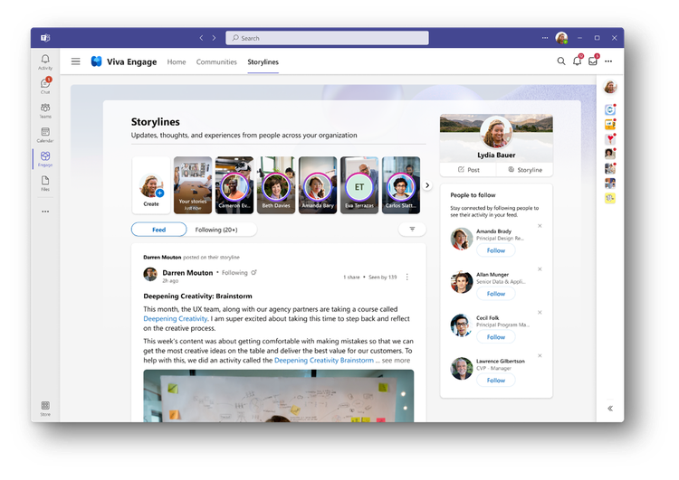 Storyline in Viva Engage and Microsoft 365 is now generally available ...