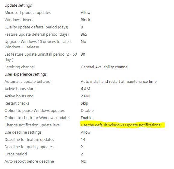 Enable Restart Pop Ups For Windows Updates In Intune Microsoft Community Hub