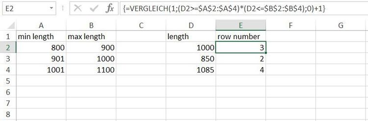 How to identify a row number considering category my values falls into ...