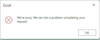 Getting this msg "Excel ran out of resources while attempting to ...