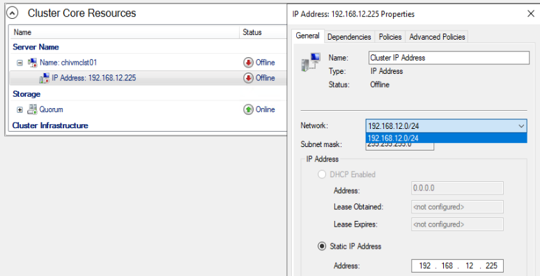 Cluster IP Address | Microsoft Community Hub