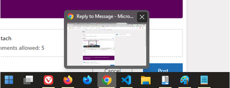 Taskbar hover over apps is not showing app title. | Microsoft Community Hub