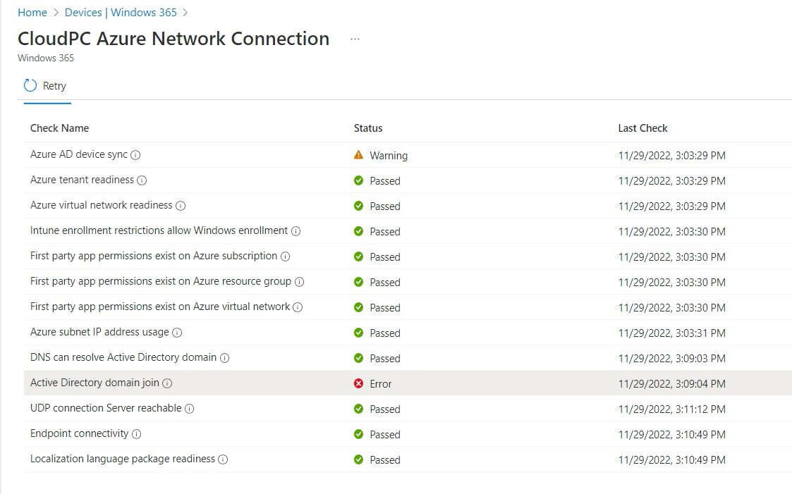 Cloud PC - Azure Network Connection Failure Error | Microsoft Community Hub