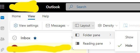 Outlook Web App (OWA) will not save folder pane preference as "show" | Microsoft Community Hub