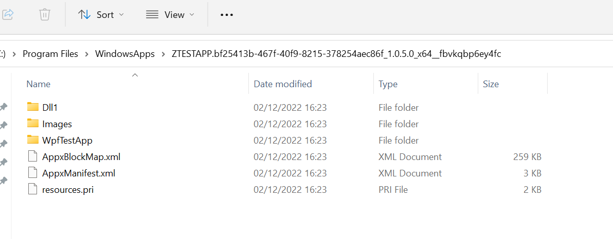 Flat directory structure for WPF application packaged into MSIX ...