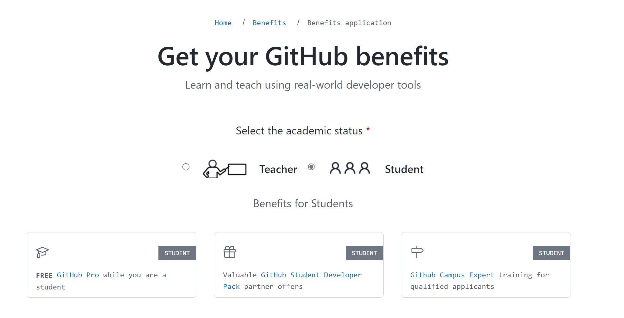 Linking your personal Microsoft Account to your GitHub validated Student account