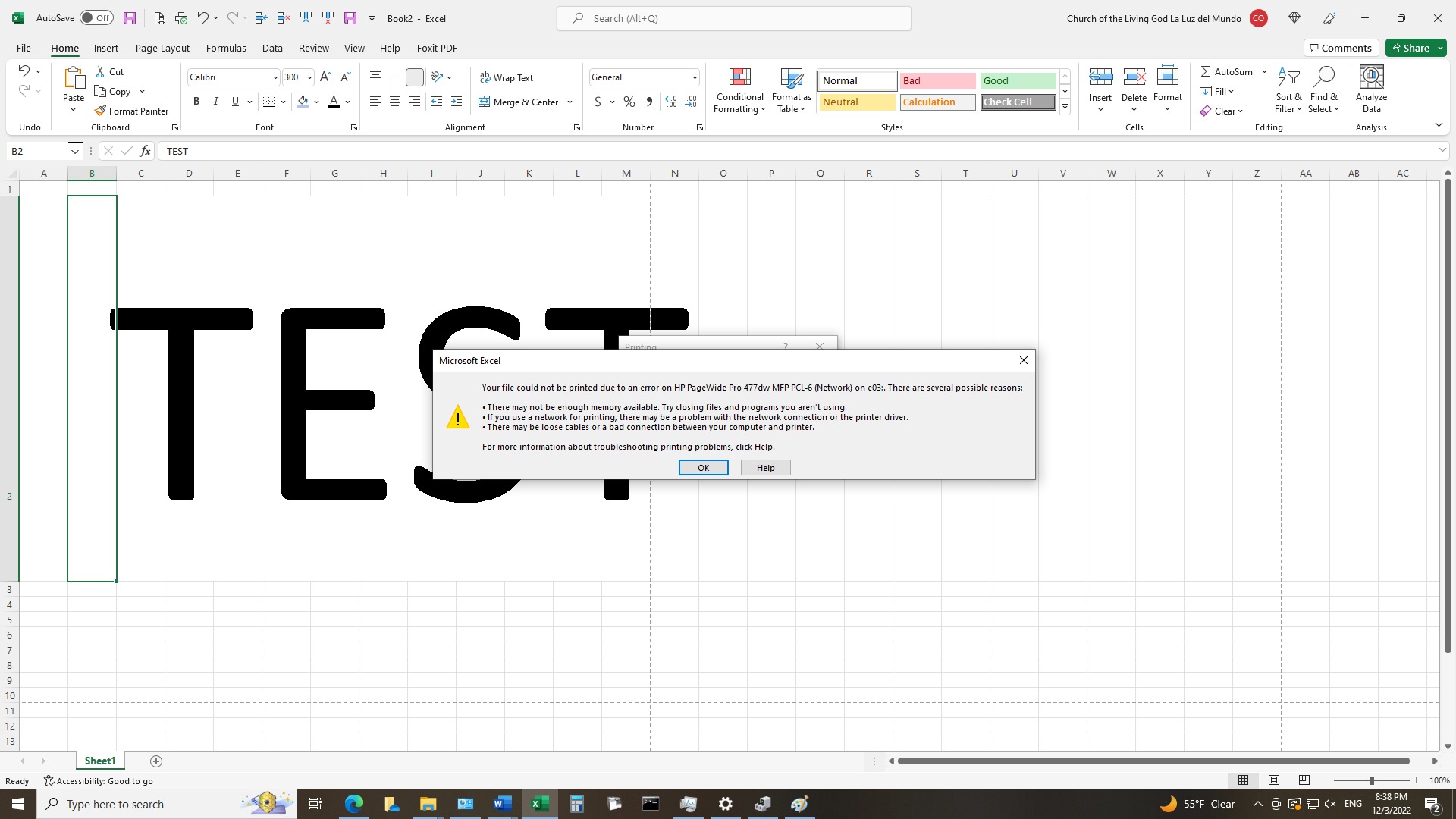 Excel Files Cannot Print In Windows 10 Even With Updates Installed 2959