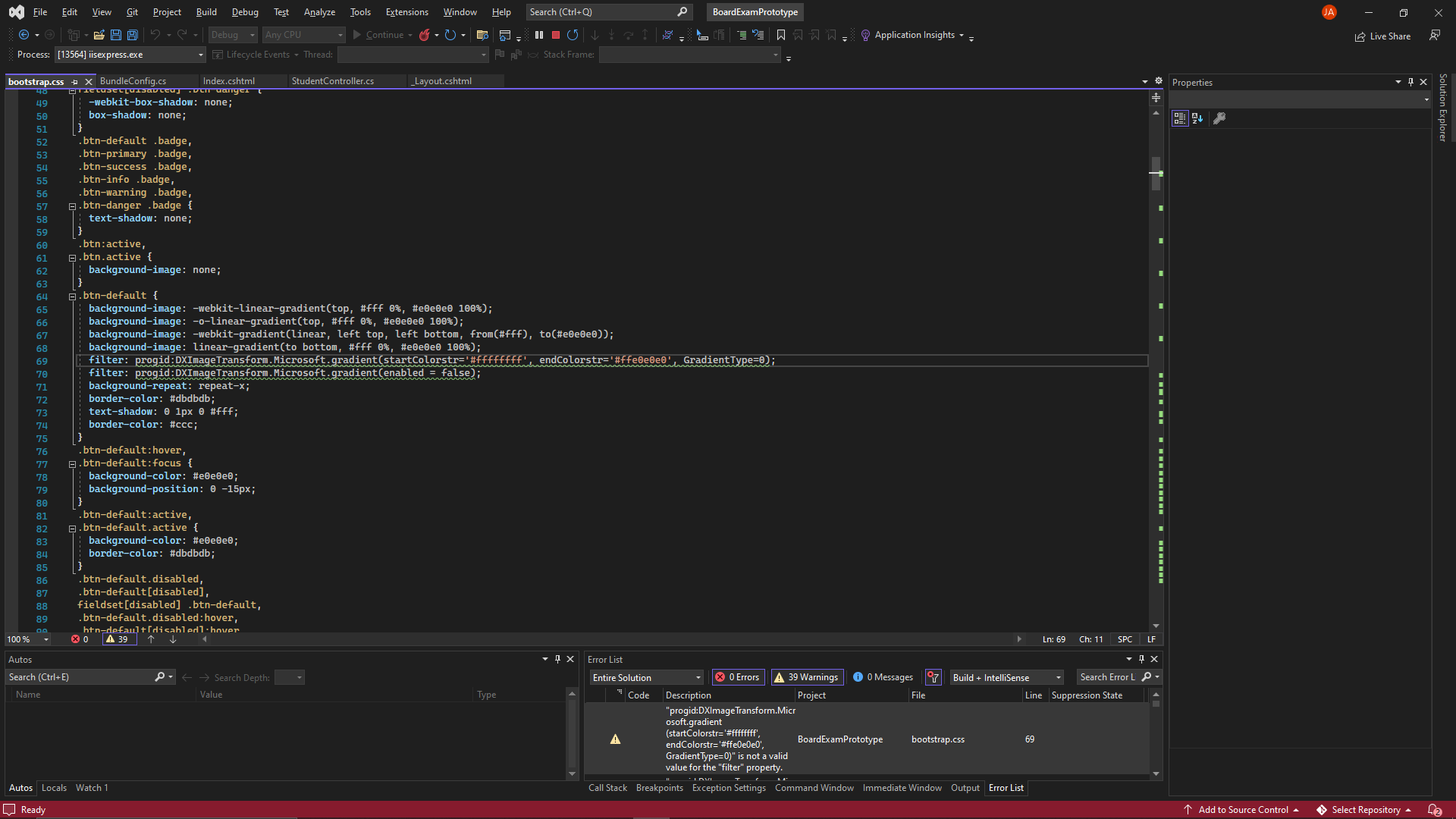 progid:dximagetransform.microsoft.gradient is not a valid value for the ...