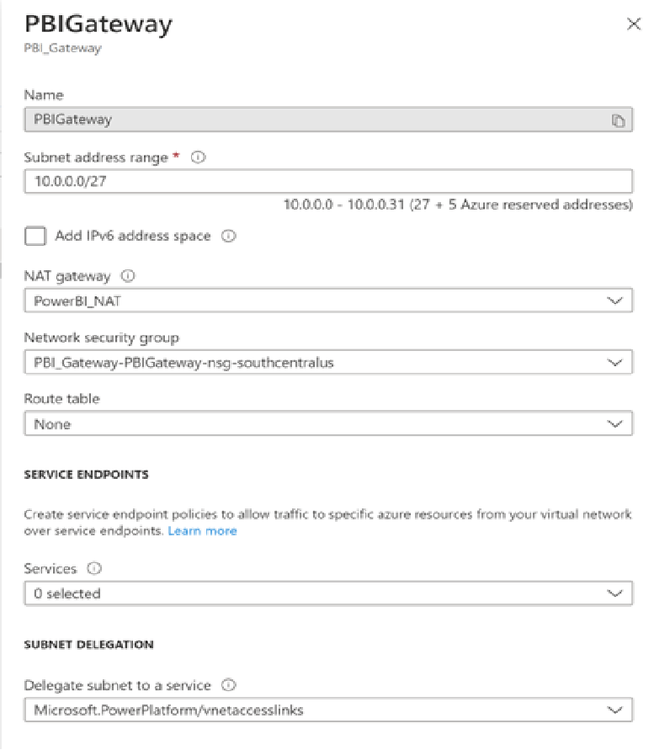 Power BI - Connecting to Snowflake with Virtual Network Data Gateway