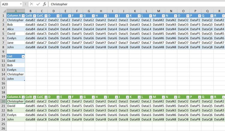filter a table based on a list [UPDATED] | Microsoft Community Hub