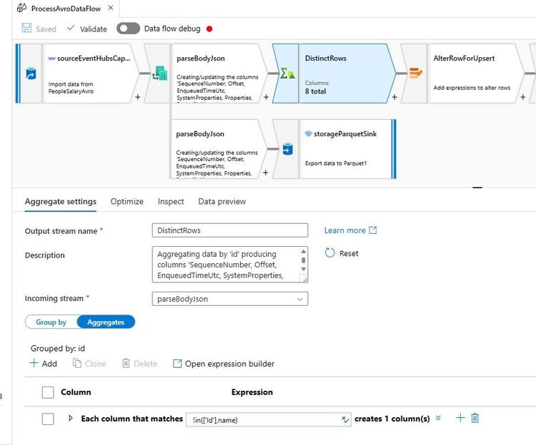 Process Azure Event Hubs data using Azure Data Factory Mapping Data Flows