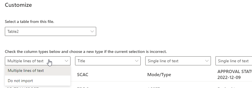 Column Type incorrect when creating new List. Cannot change it | Microsoft Community Hub