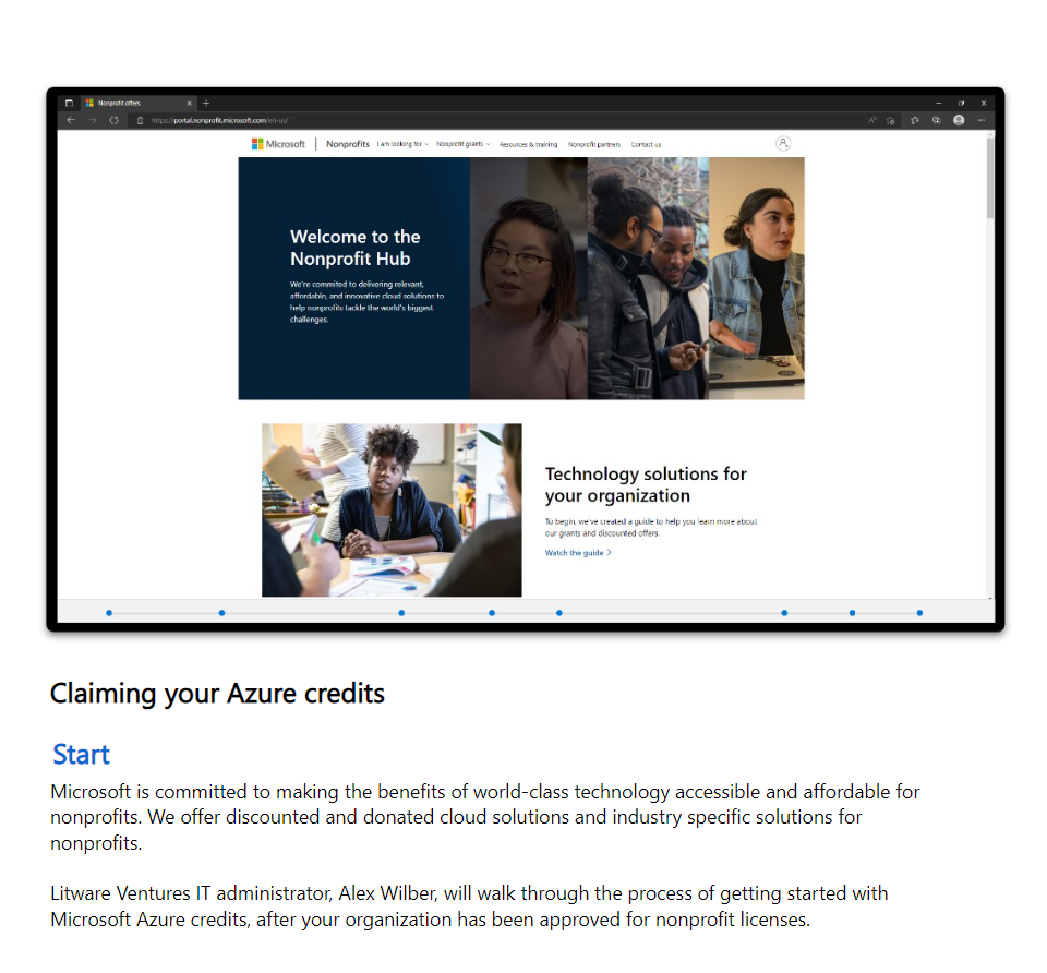 How to activate your non-profit organization’s Azure credits ...