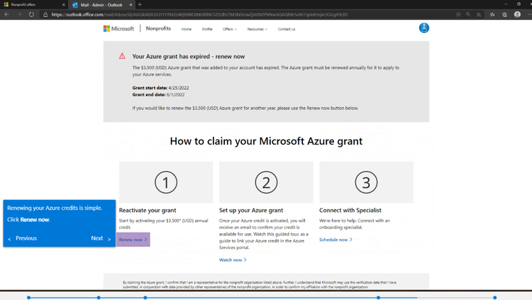 How to activate your non-profit organization’s Azure credits ...