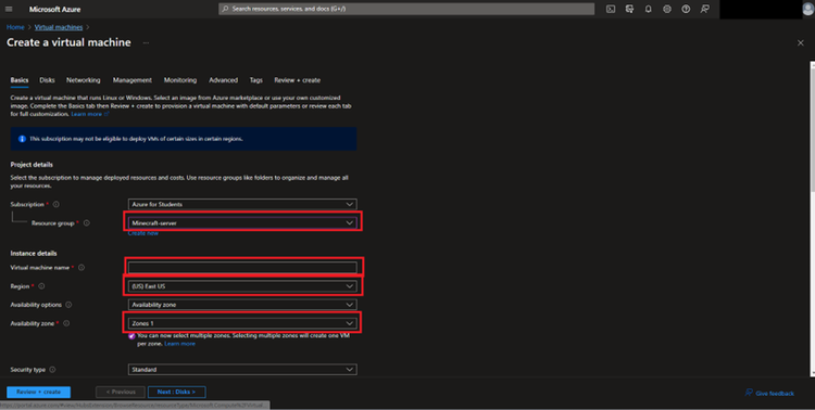 How to deploy your free private Minecraft server with Azure for Student?