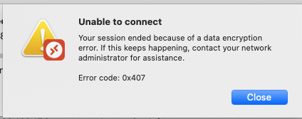 Encryption Error - Remote Desktop for Mac | Microsoft Community Hub