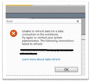 Timeout Error from Excel Services - Unable to refresh data for a data ...