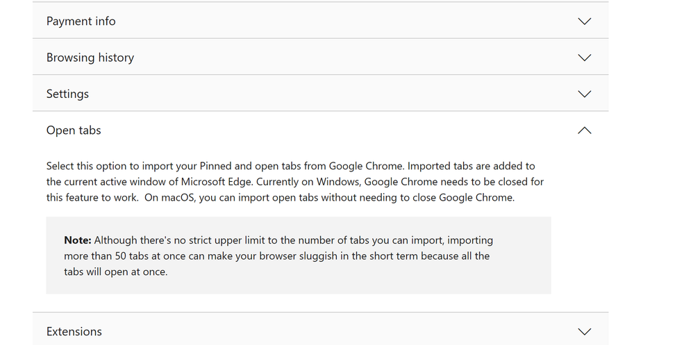 Importing open tabs does not work | Microsoft Community Hub