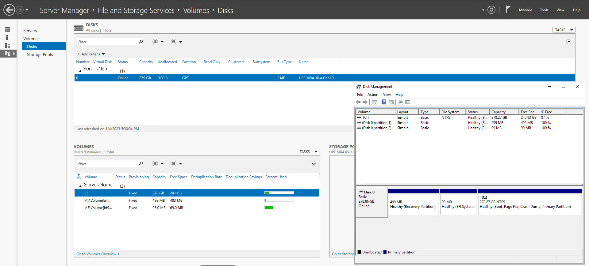 Fiber Channel LUNs wont show up in Disk Manager or Server Manager | Microsoft Community Hub