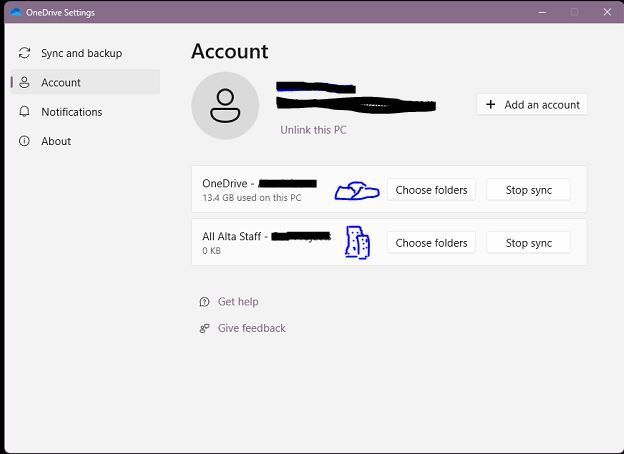 Under OneDrive Settings, How about an Icon to identify OneDrive or ...