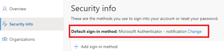 Set MFA default sign-in method organizational-wide | Microsoft ...
