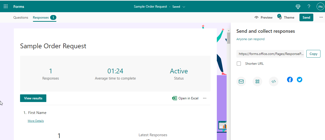 Microsoft Forms limit form response option missing | Microsoft Community Hub