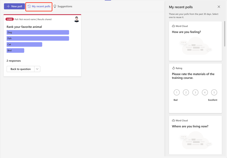 Polls app in Teams meeting - FAQs | Microsoft Community Hub