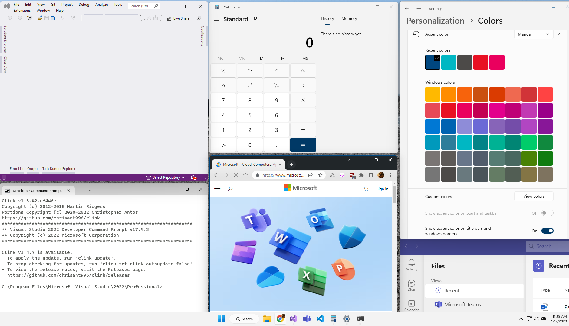 Accent color is not used in title bars, start or task bar. | Microsoft ...