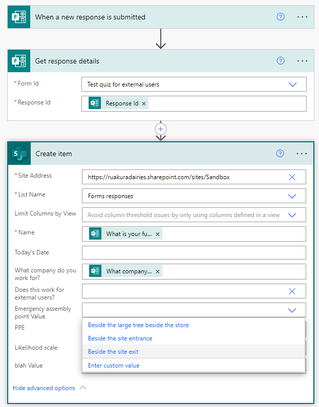 Forms, external users, and put responses in a SP list | Microsoft Community Hub