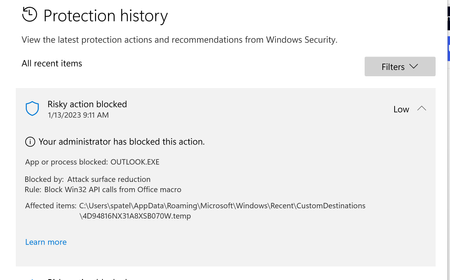 Block Win32 API calls from Office macros blocks all app shortcuts from working | Microsoft ...