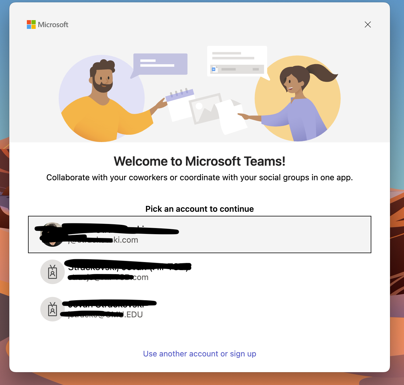Unable to remove old account sing up form Teams on Mac OS | Microsoft ...