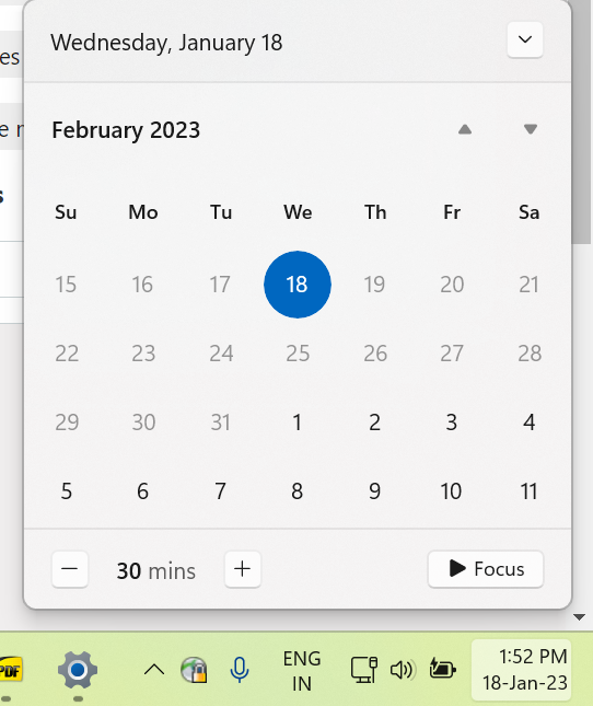 Calender alignment and display not proper in windows 11 | Microsoft ...