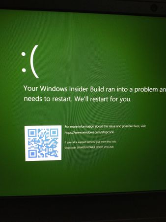 Window insider build ran into a problem | Microsoft Community Hub