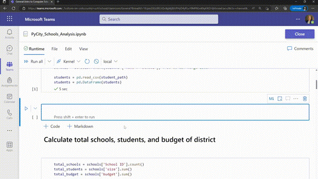 Introducing Python and Jupyter Notebooks Support in Microsoft Teams | Microsoft Community Hub