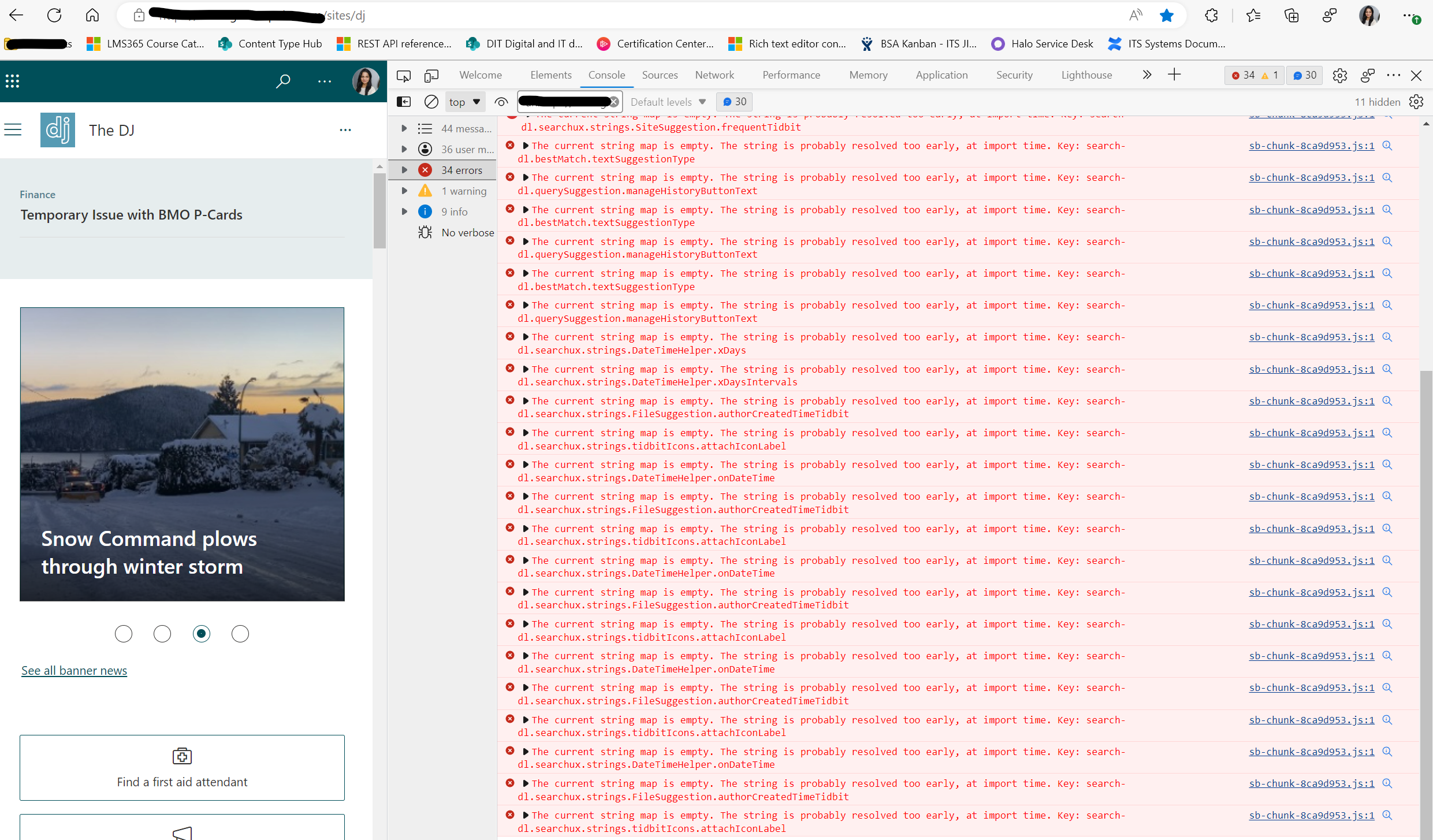regarding the browser errors thrown by SharePoint Online | Microsoft ...